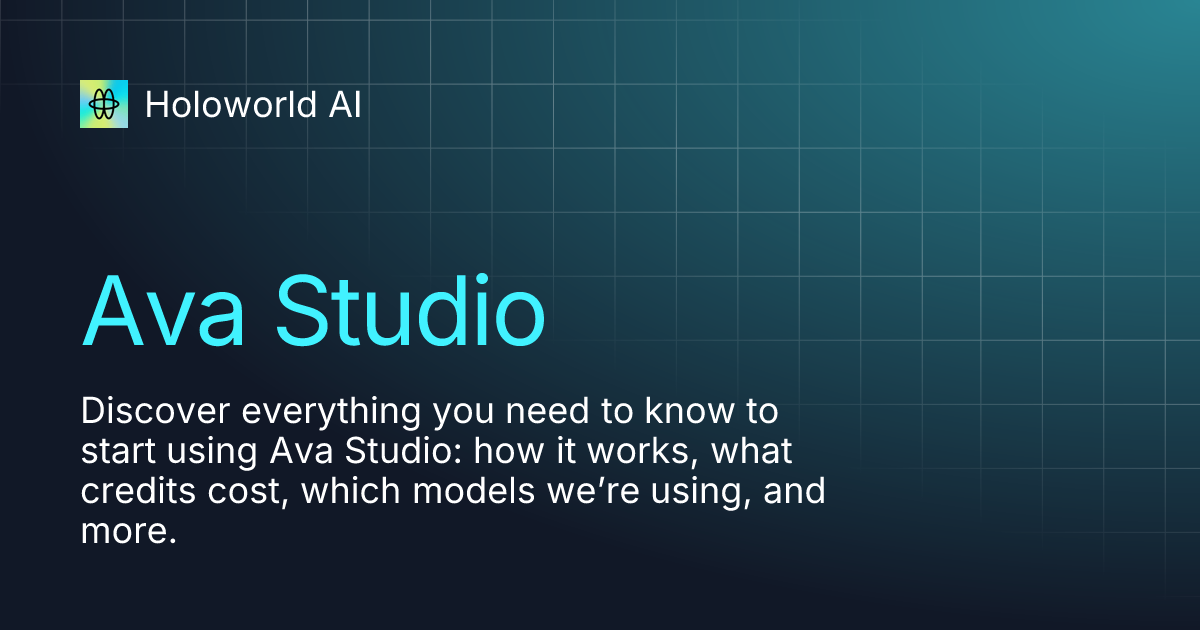 Ava Studio | Holoworld AI